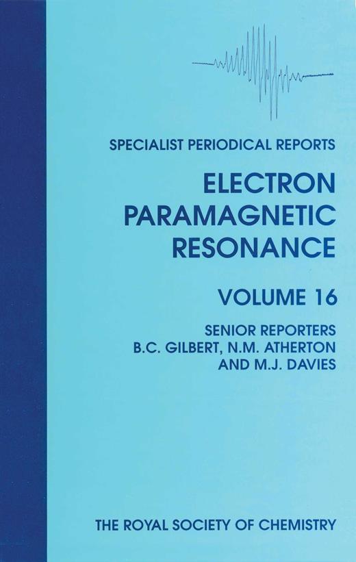 Electron Paramagnetic Resonance | Books Gateway | Royal Society of ... Electron Paramagnetic Resonance | Books Gateway | Royal Society of ...